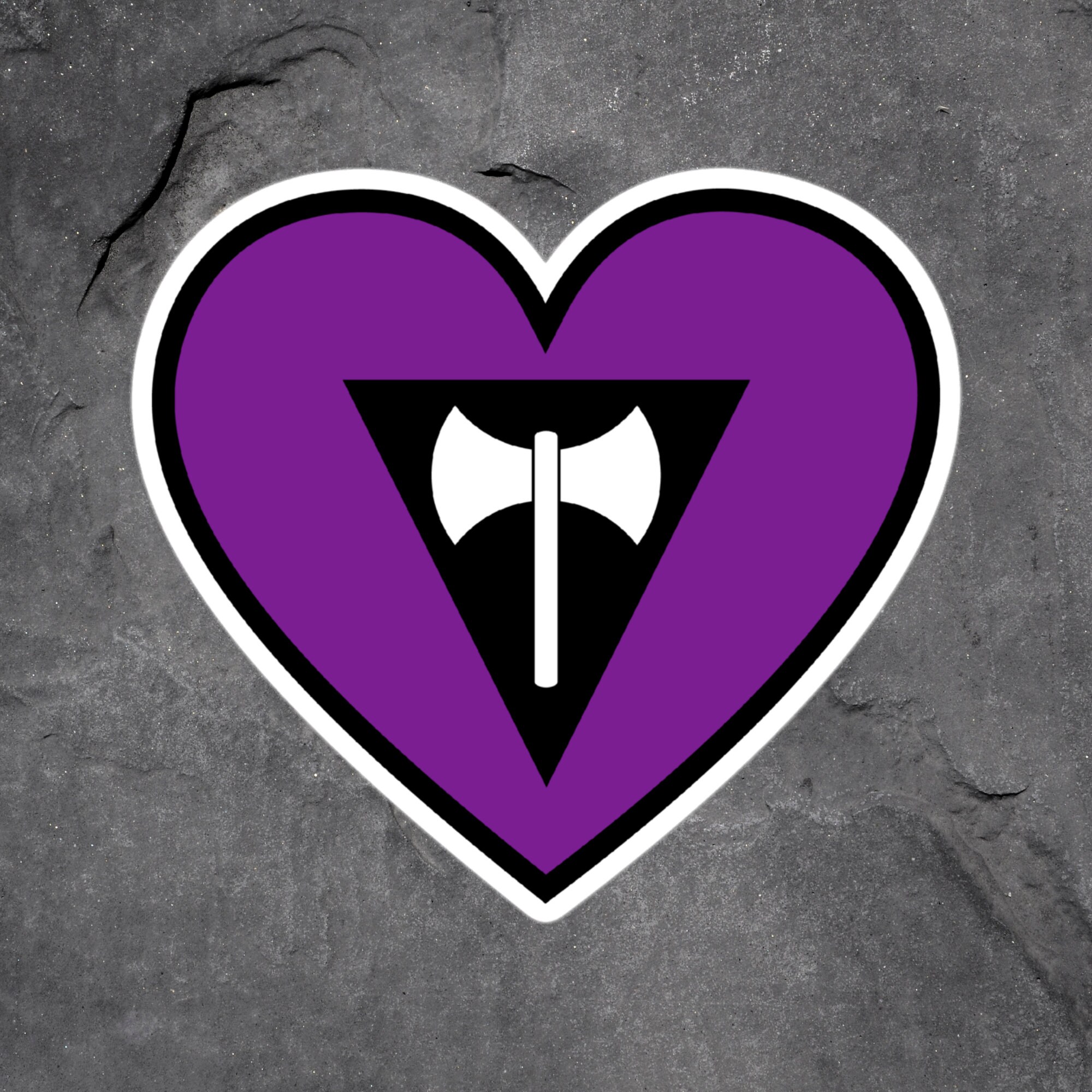 Labrys Lesbian Flag Heart Sticker Feminist Lesbian Pride Flag Etsy