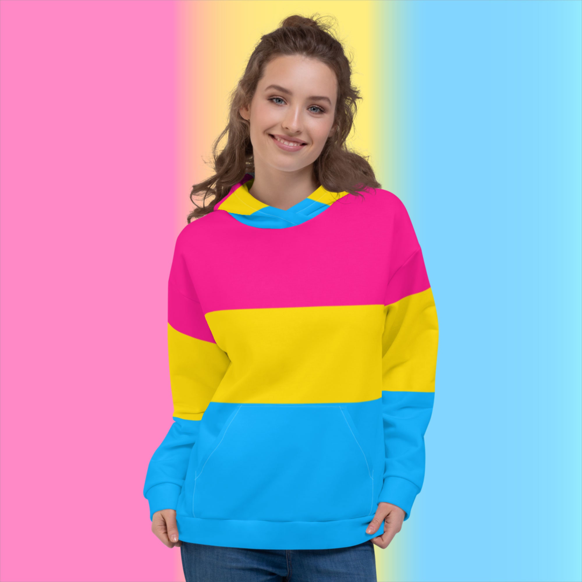 Pansexual Pride Flag Hoodie Pan Pride Pullover Hoodie | Etsy UK