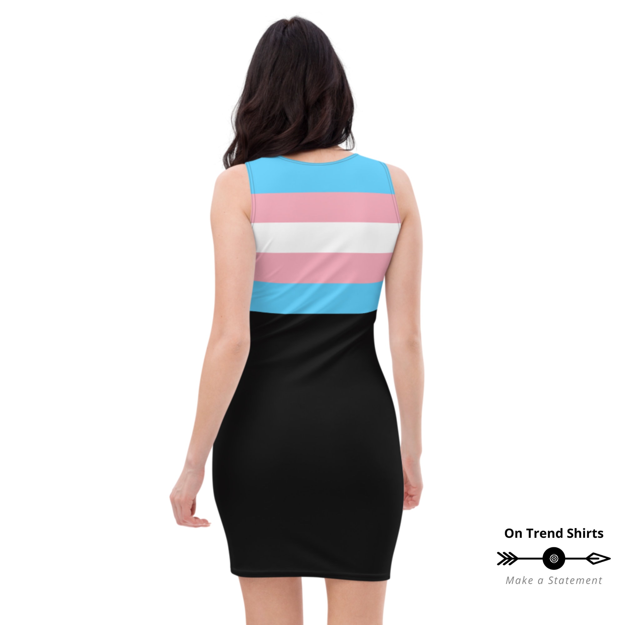 Transgender Dress Trans Pride Pencil Dress Trans Flag | Etsy