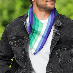 Square MLM Flag Bandana, MLM Pride Bandana Scarf, Male Gay Flag ...