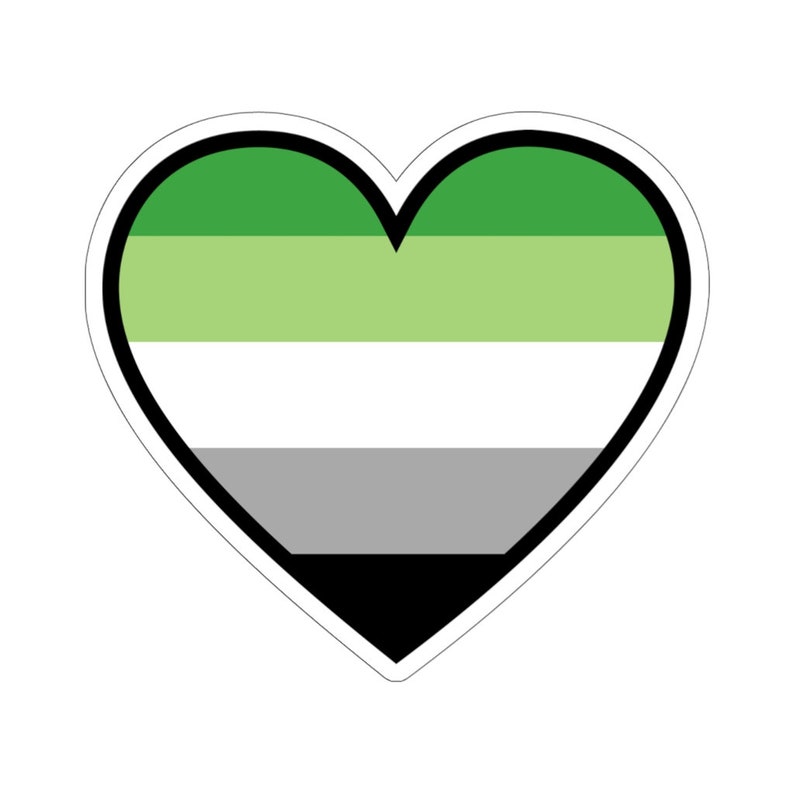 Aromantic Flag Heart Sticker Aromantic Pride Sticker Aro - Etsy