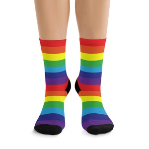 Rainbow Pride Flag Socks, Rainbow Socks, LGBT Accessories, Gay Pride ...