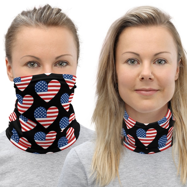 American Flag Neck Scarf - Etsy