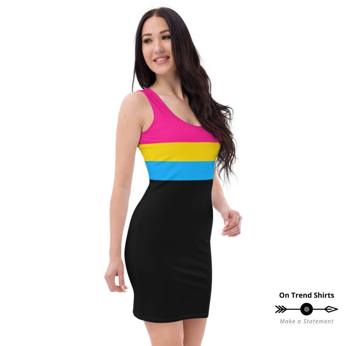Pansexual Black Dress Pan Pride Dress Pansexual Dress Etsy