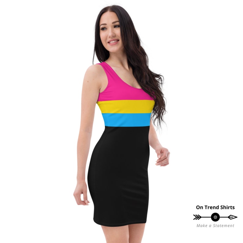Pansexual Black Dress Pan Pride Dress Pansexual Dress | Etsy