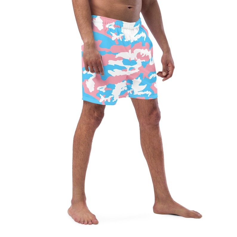 2xs 6xl Transgender Camo Swim Trunks Subtle Trans Pride - Etsy