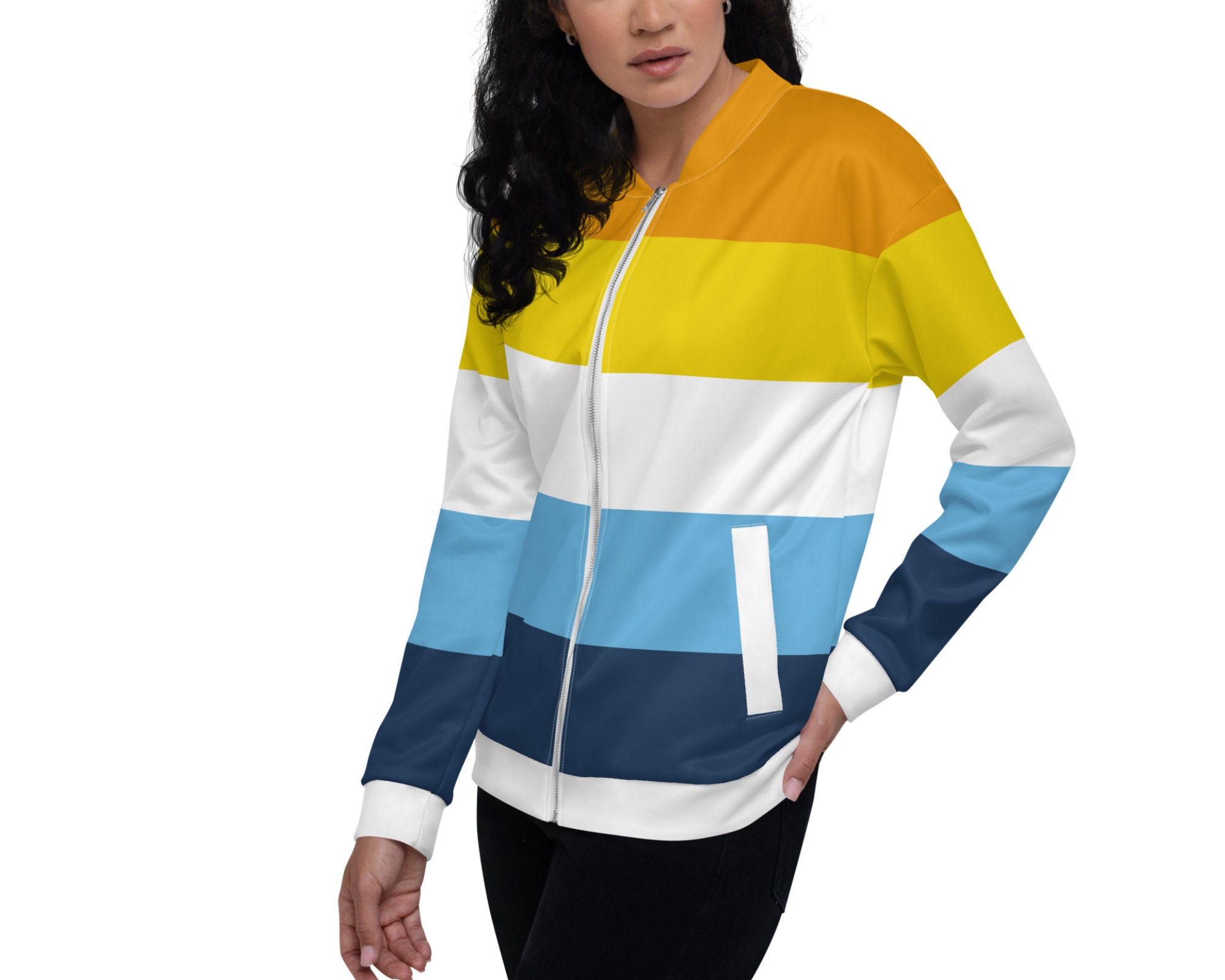 Aroace Flag Bomber Jacket, Aroace Pride Jacket, Aromantic Asexual ...
