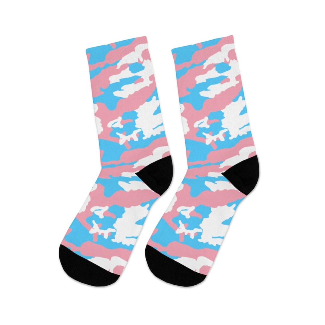 Transgender Camo Socks, Camouflage Transgender Socks, Subtle Trans ...