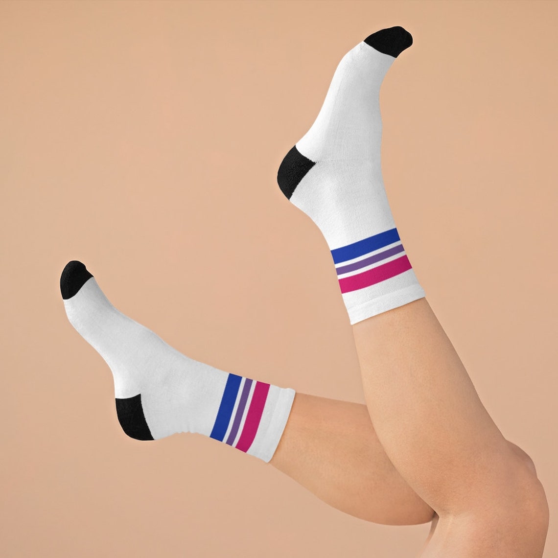 Bisexual Socks Striped Bi Pride Flag Socks Bi Socks LGBT | Etsy