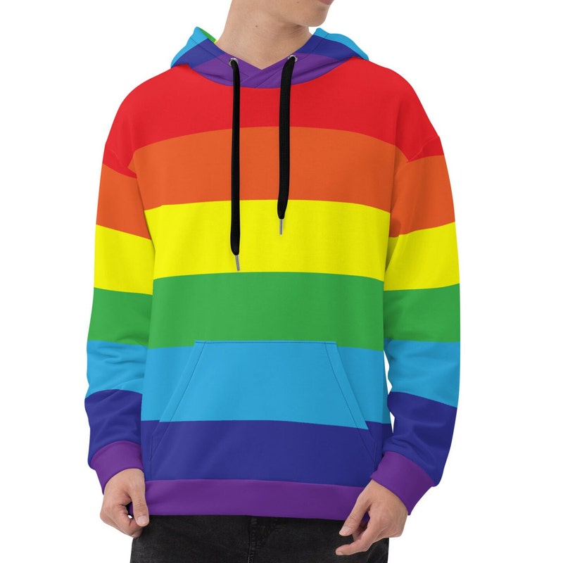 Rainbow Hoodie - Etsy