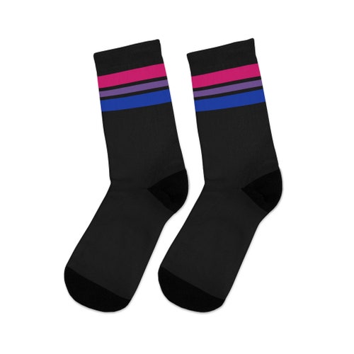 Bisexual Socks Striped Bi Pride Flag Socks LGBT Accessories - Etsy