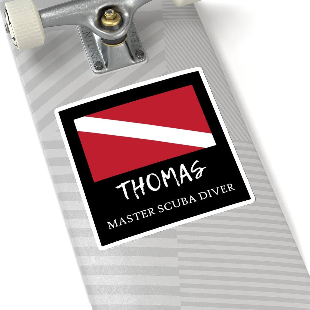 Custom Name Master Scuba Diver Sticker Scuba Diving Sticker | Etsy