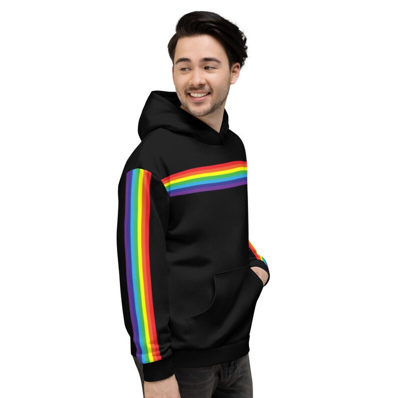 Gay Pride Flag Hoodie Rainbow Hoodie Rainbow Sweater Etsy