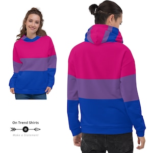 Bisexual Flag Hoodie, Bi Pride Hoodie, Bisexual Colors, Bisexual Pride ...