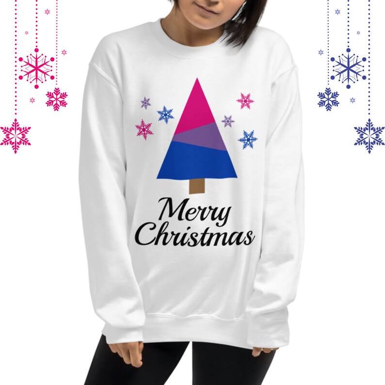 Bisexual Christmas Jumper Bi Pride Christmas Sweater Bi Flag | Etsy