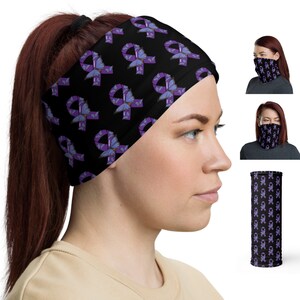 Lupus Purple Butterfly Neck Gaiter, Lupus Ribbon Bandana, Lupus ...