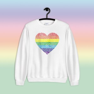 Gay Pride Heart Sweatshirt, Rainbow Pride Flag, Gay Gift, LGBT Clothing ...