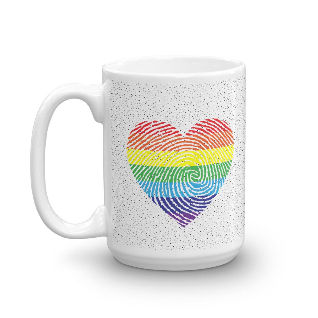 Rainbow Heart Mug, Pride Mug, LGBT Mug, Gay Pride Gift, LGBTQ Gifts ...