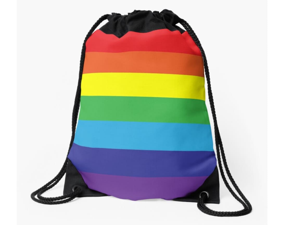 Rainbow Flag Drawstring Bag, Rainbow Pride Backpack, LGBT Pride Bag ...