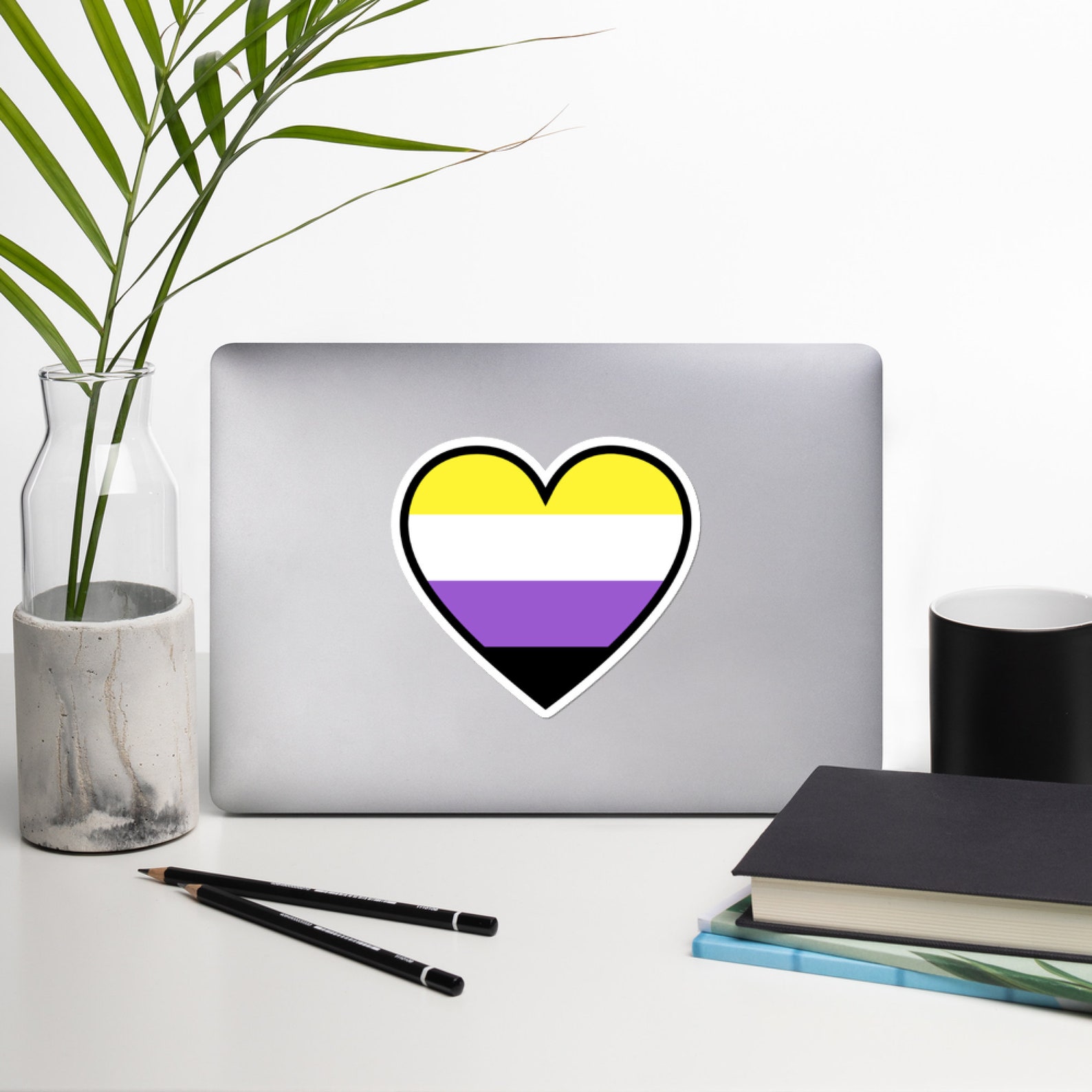 Nonbinary Sticker Non Binary Pride Stickers Nonbinary Flag - Etsy
