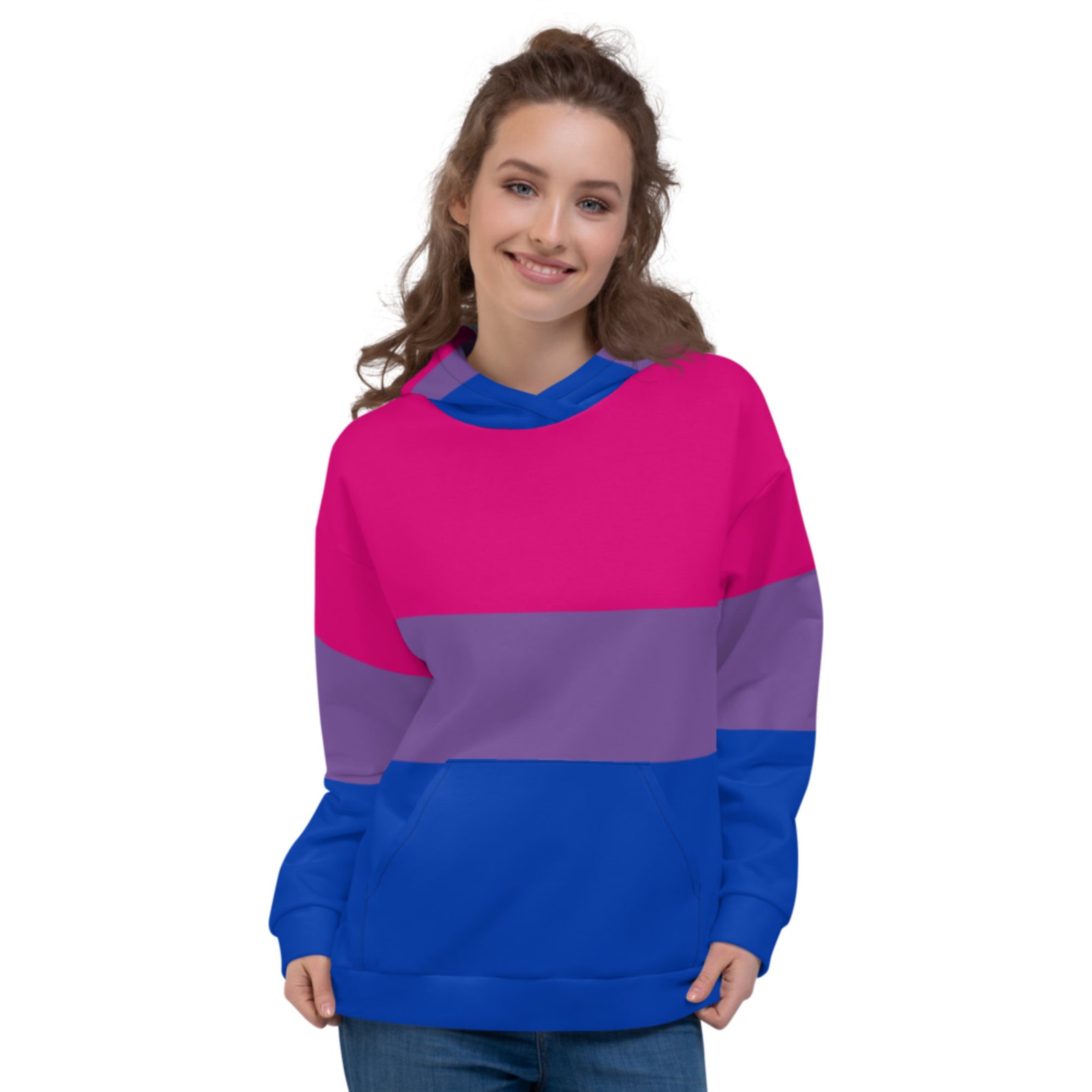 Bisexual Hoodie Bi Hoodie Bisexual Flag Colors Bi Pride Etsy