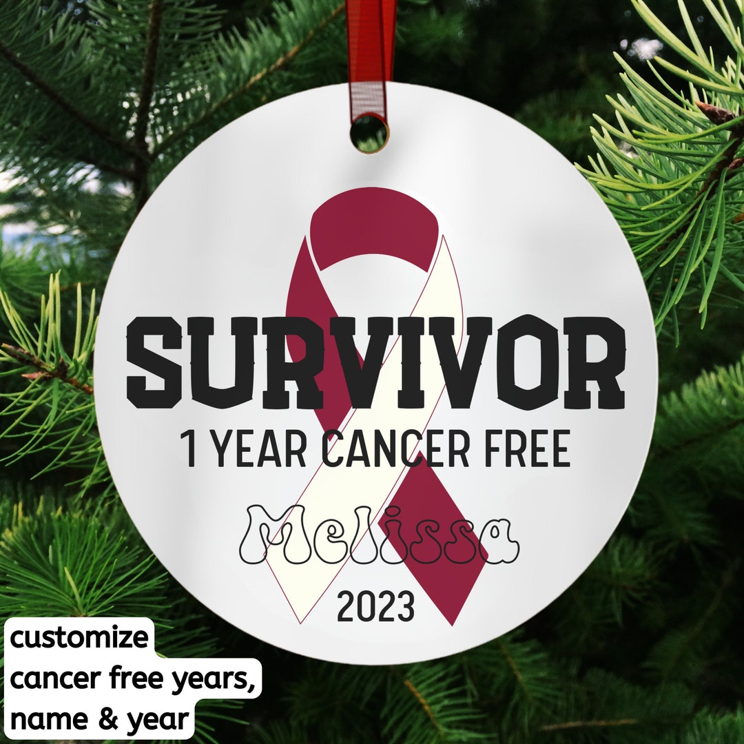 Custom Head and Neck Cancer Survivor Ornament, Customized Throat Cancer ...