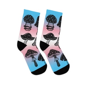Transgender Mushroom Socks, One Size, Trans Socks, Transgender Socks ...