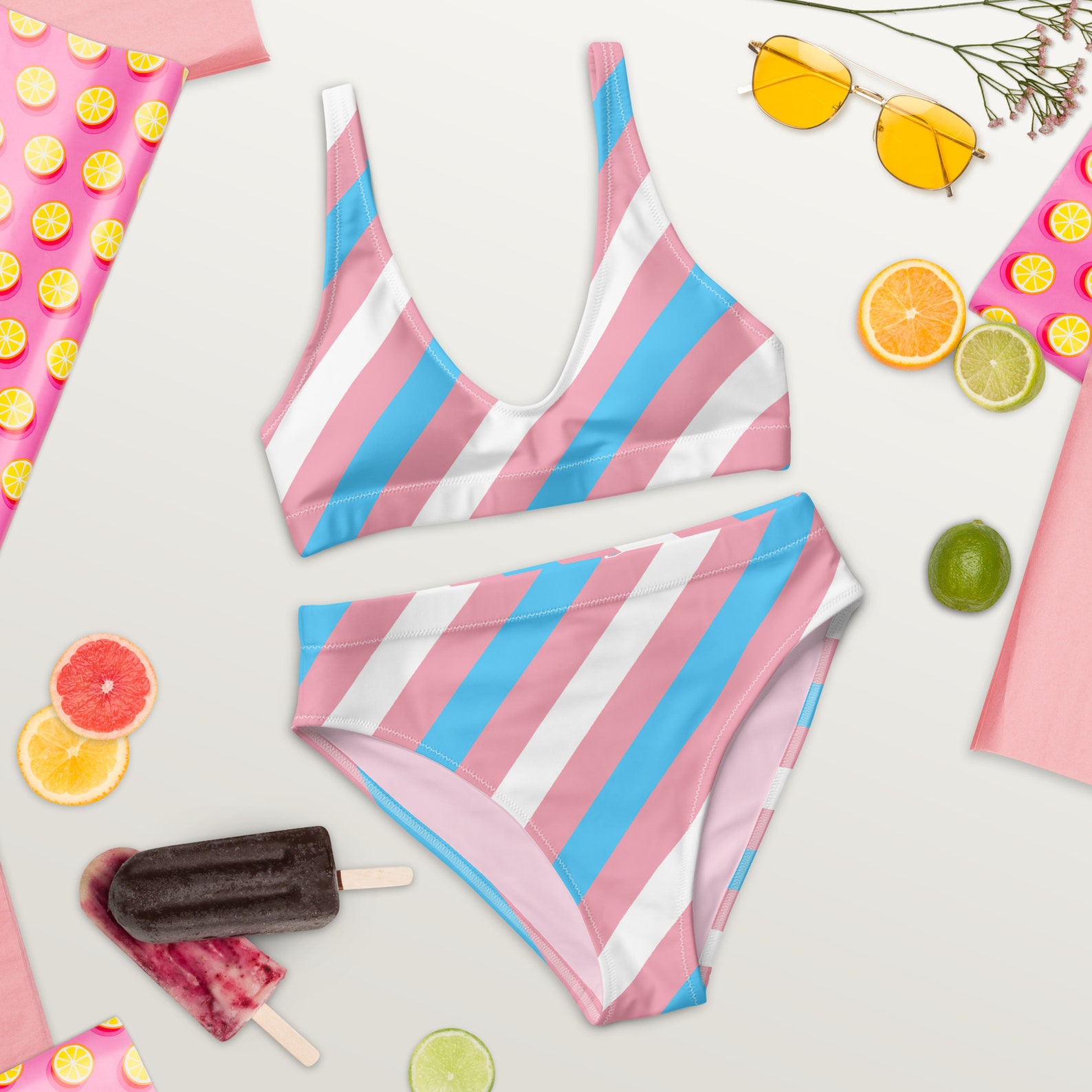 Transgender Bikini Set, Padded Bikini Top & High Waisted Bikini Bottoms ...