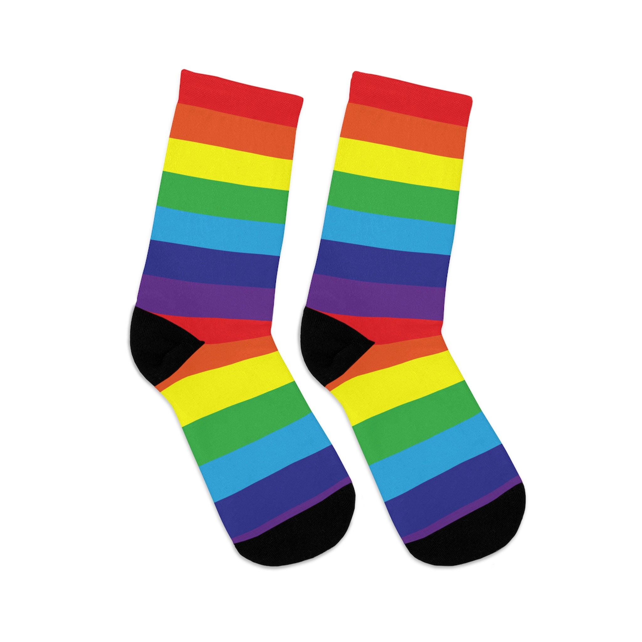 Rainbow Pride Flag Socks Rainbow Socks LGBT Accessories Gay | Etsy