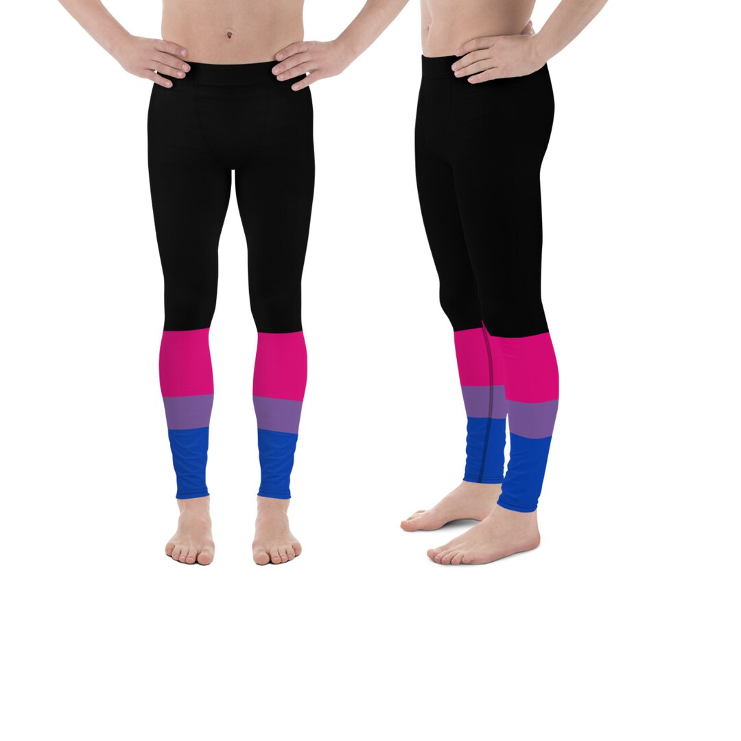 Bisexual Leggings for Men, Bi Pride Mens Leggings, Bisexual Pride ...