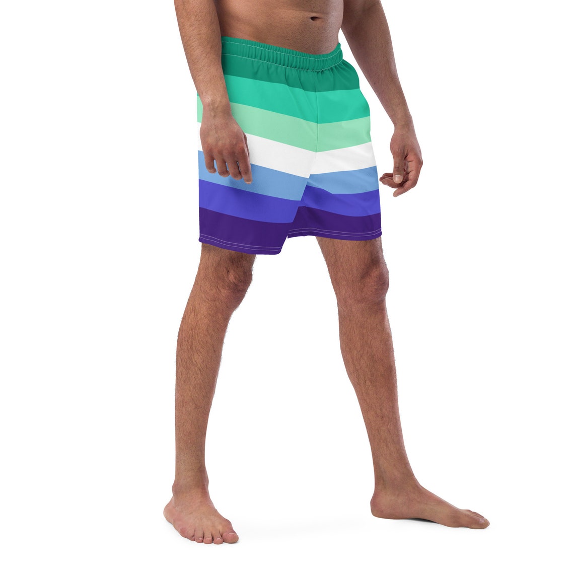 2xs - 6xl MLM Flag Swim Trunks, Gay Male Pride Swimwear, MLM Pride ...