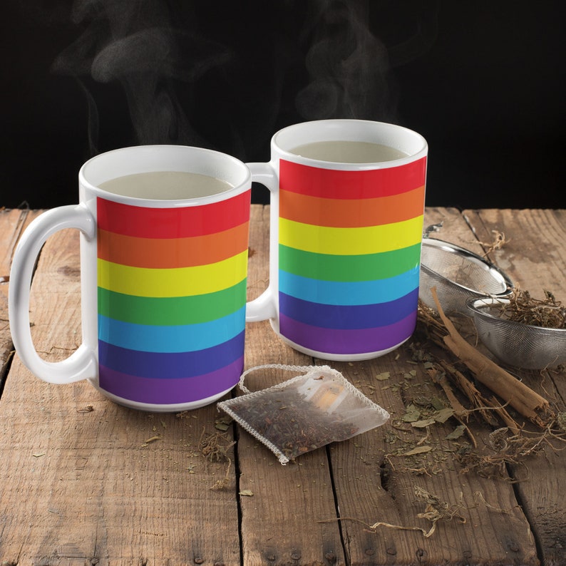 Rainbow Flag Mug Rainbow Pride Mug Rainbow Mug LGBTQ Pride - Etsy