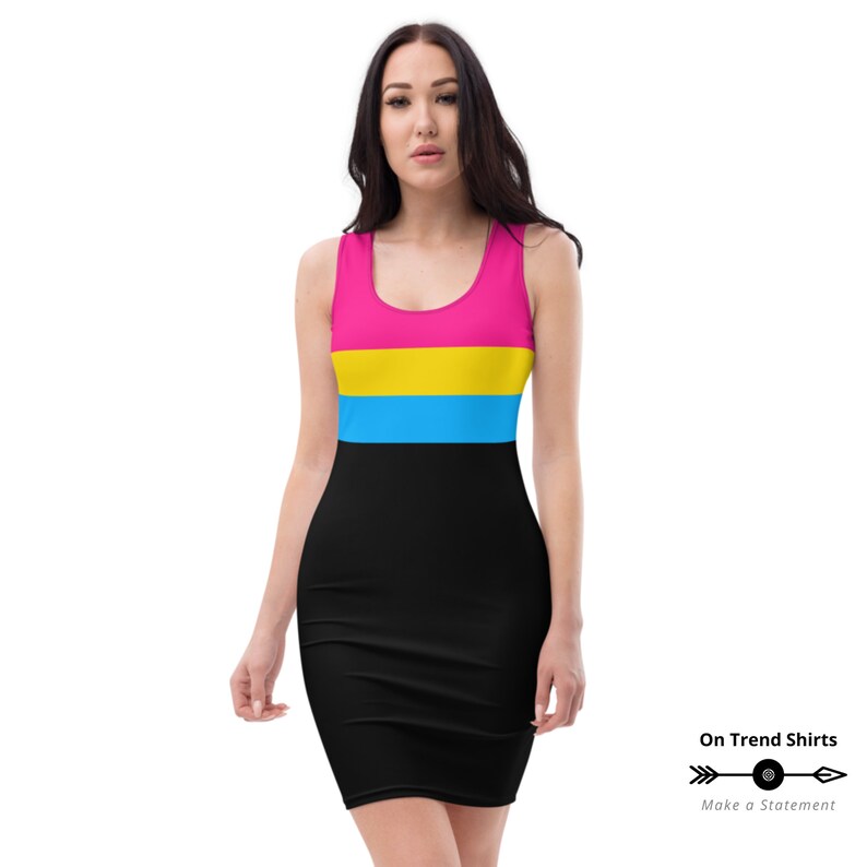 Pansexual Black Dress, Pan Pride Dress, Pansexual Dress, Pansexual Flag ...