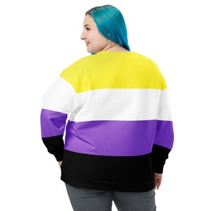 Nonbinary Sweatshirt, Nonbinary Flag Sweater, Non Binary Pride Wear ...