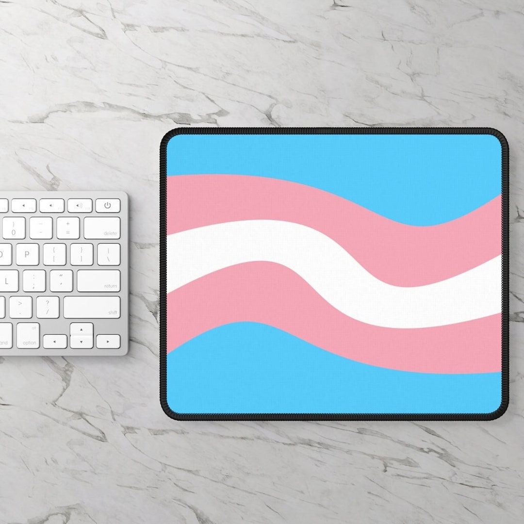 Transgender Flag Gaming Mouse Pad, Trans Flag Aesthetic Gaming Mousepad ...