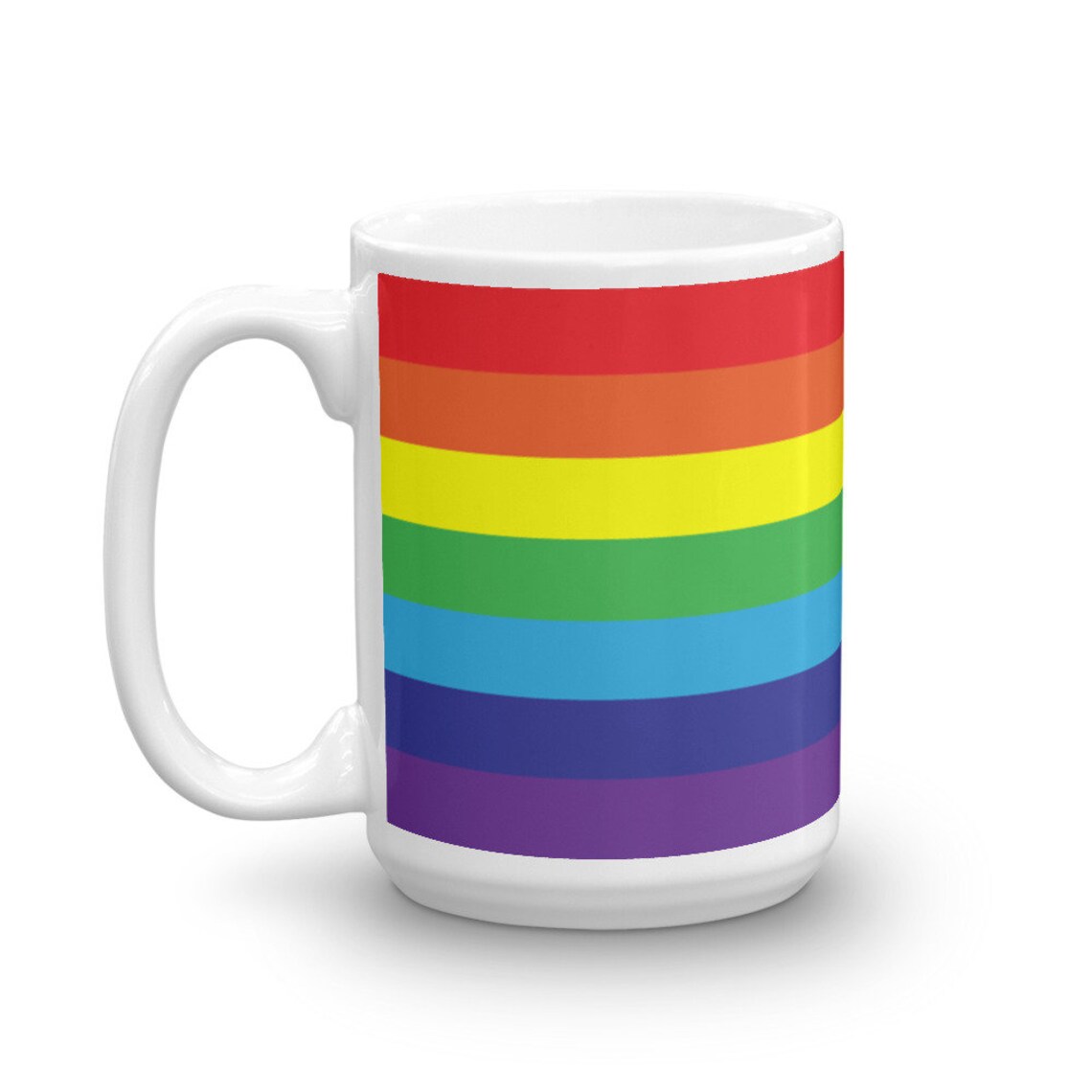 Rainbow Flag Mug Rainbow Pride Mug Rainbow Mug LGBTQ Pride | Etsy