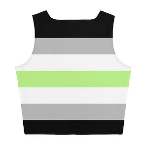 Agender Flag Crop Top, Agender Pride Flag Clothing, Cropped Agender ...