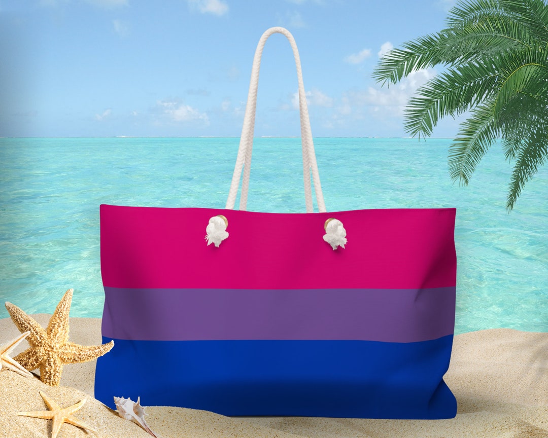Bisexual Flag Weekender Bag, Bi Flag Beach Bag, Bisexual Pride Flag ...