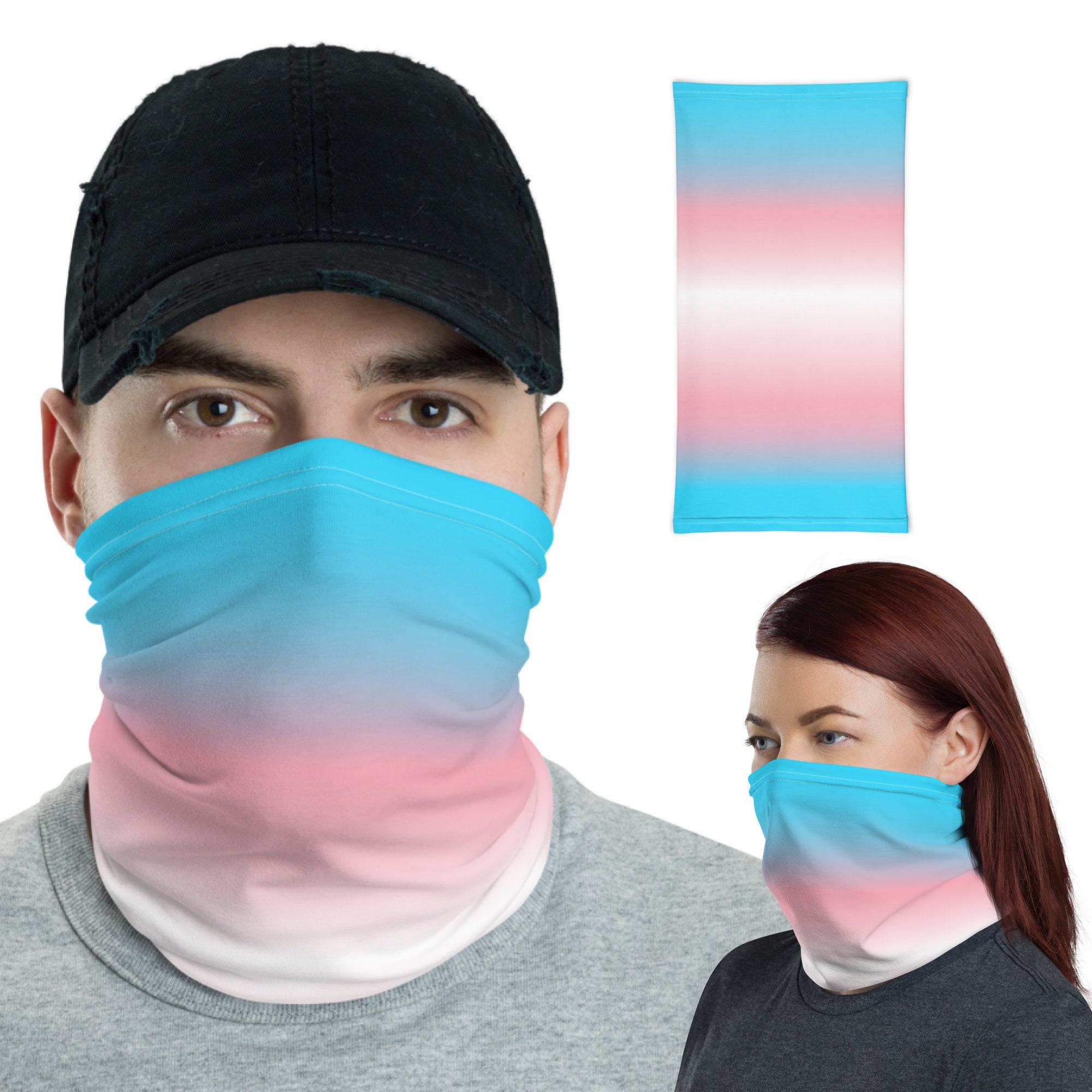 Trans Pride Scarf Trans Scarf Trans Pride Flag Tube Scarf | Etsy