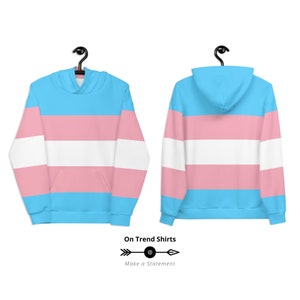 Transgender Flag Hoodie, Trans Pride Sweatshirt, Transgender Clothing ...