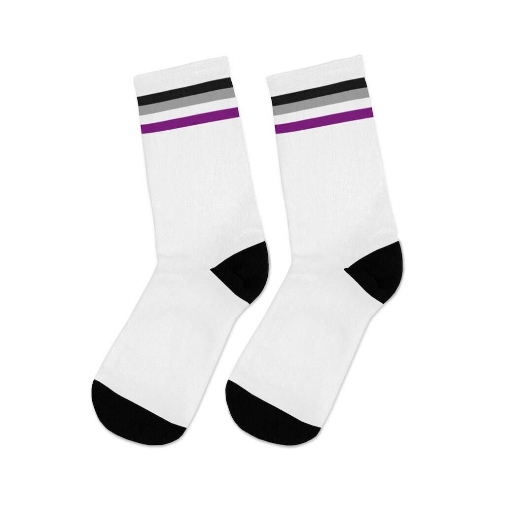 Asexual Socks One Size Asexual Pride Socks Ace Socks Ace - Etsy