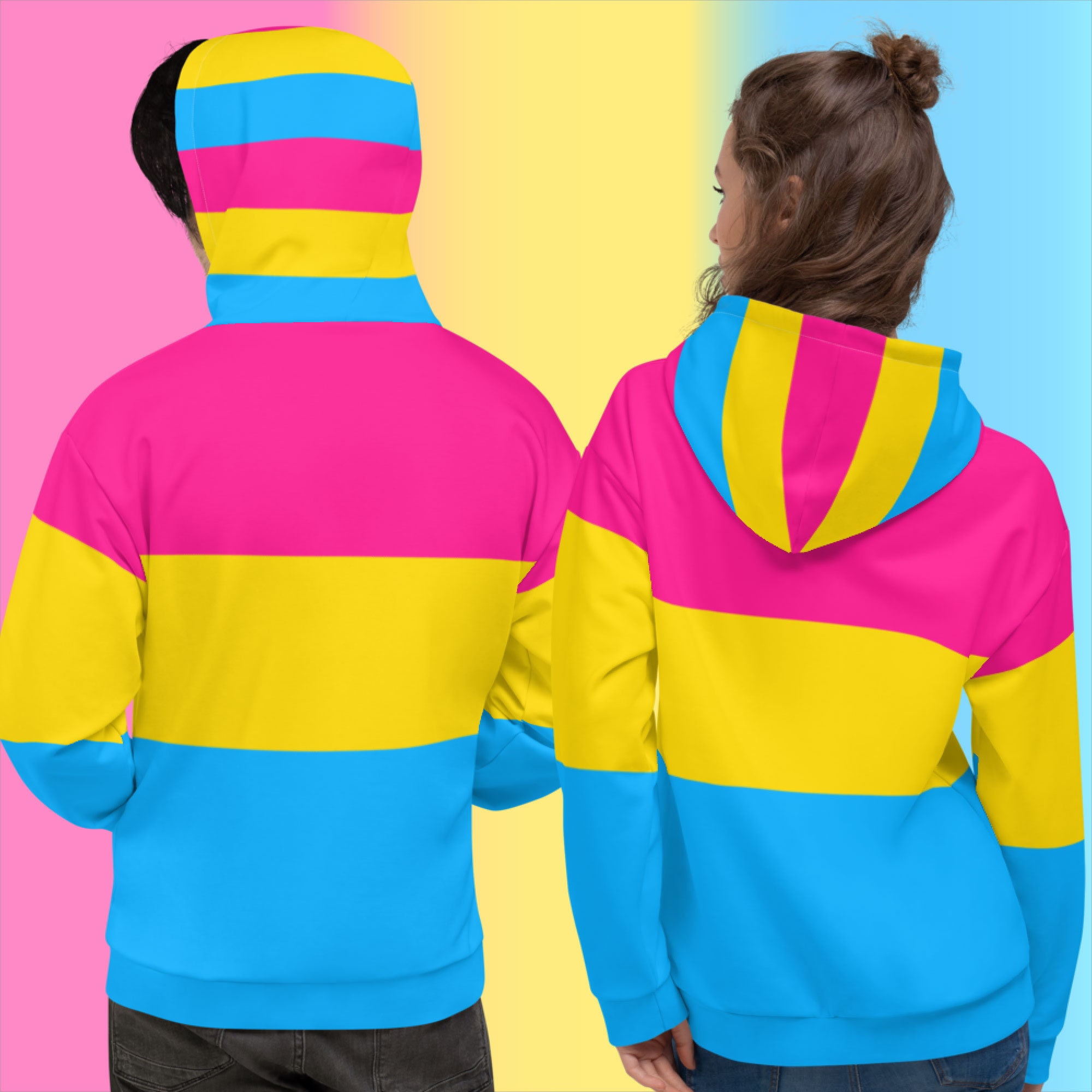 Pansexual Pride Flag Hoodie Pan Pride Pullover Hoodie | Etsy UK