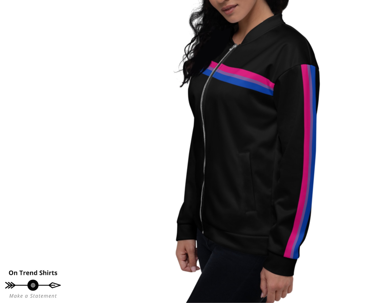 Bisexual Jacket, Trendy Retro Style Bi Pride Jacket, Bisexual Flag ...