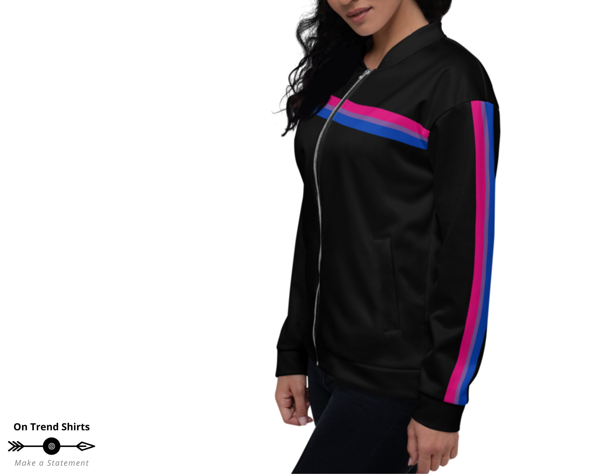 Bisexual Jacket Trendy Retro Style Bi Pride Jacket Bisexual - Etsy