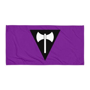Labrys Lesbian Flag Beach Towel, Lesbian Feminist Beach Blanket, Femme ...
