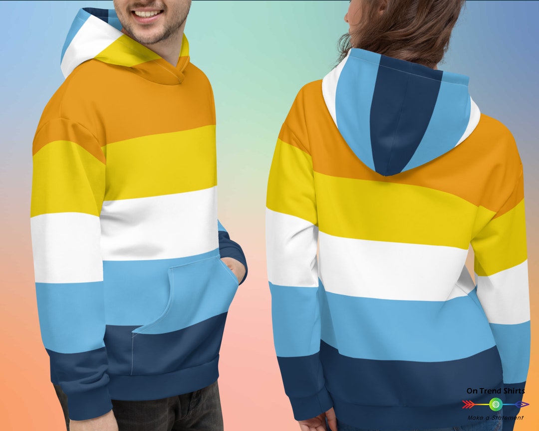 Aroace Hoodie, Aroace Sunset Flag Colors, Aroace Sweatshirt, Aro Ace ...