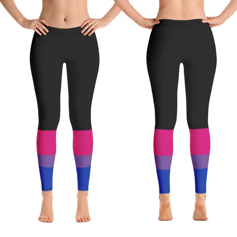 Bisexual Leggings, Bi Pride Leggings, Bisexual Pride Flag Workout ...