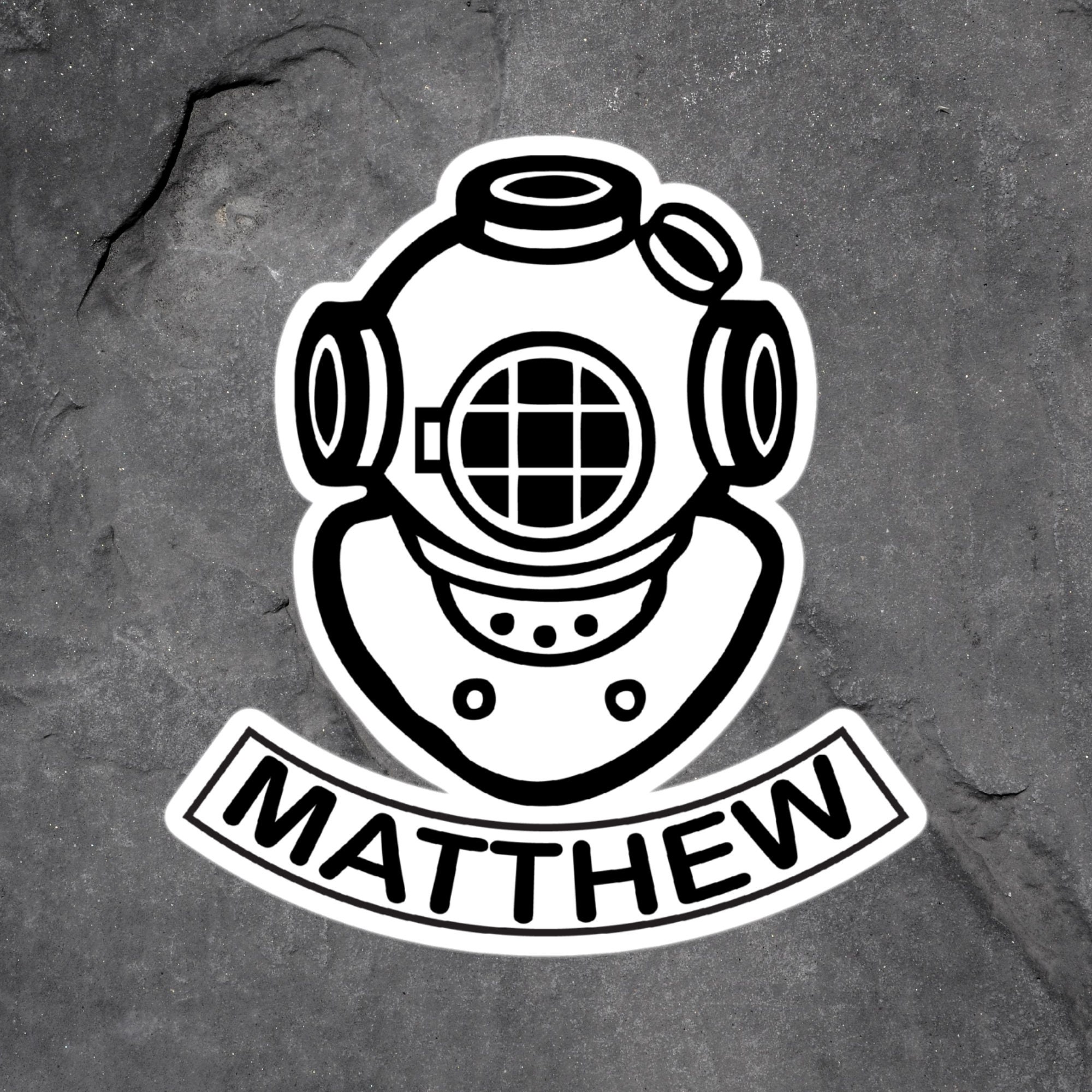 Deep Sea Diver Personalized Sticker Custom Name Scuba Diver - Etsy ...