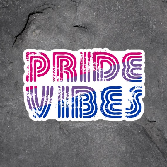 Pride Vibes Bisexual Sticker Bi Flag Computer Stickers LGBT Stickers ...
