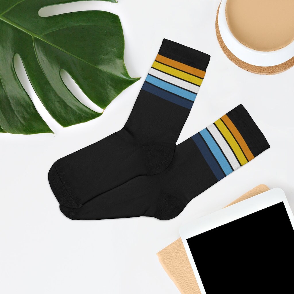 Black Aroace Flag Socks Subtle Aro Ace Pride Socks Striped - Etsy